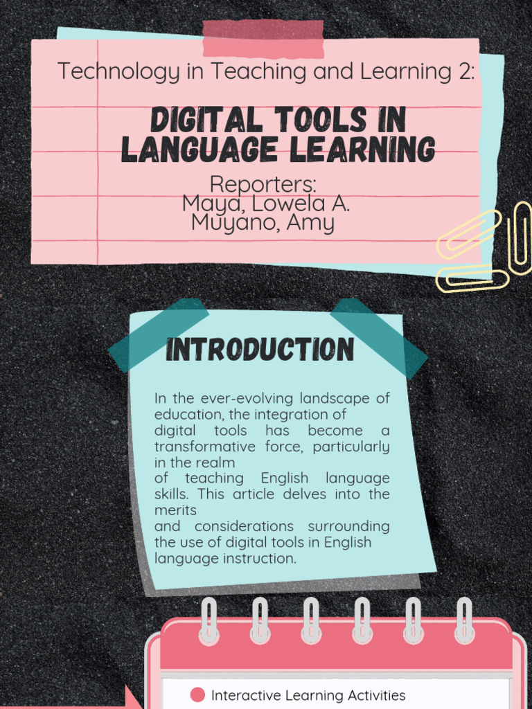 M14-Digital Tools in Language Learning | PDF