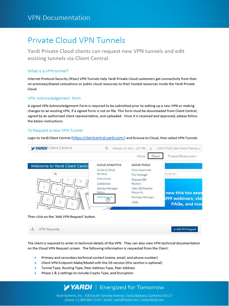 VPN-Tunnel Documentation | PDF