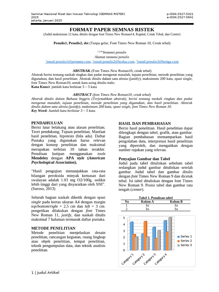 TEMPLATE PAPER SEMNAS RISTEK 2025 | PDF