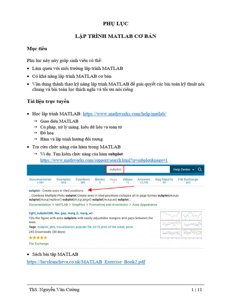 Lap Trinh MATLAB Co Ban | PDF