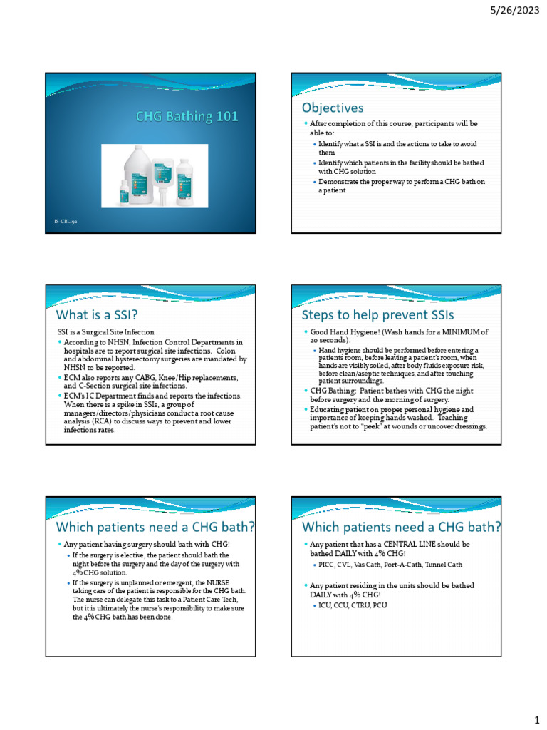 CHG Bathing 101 | PDF