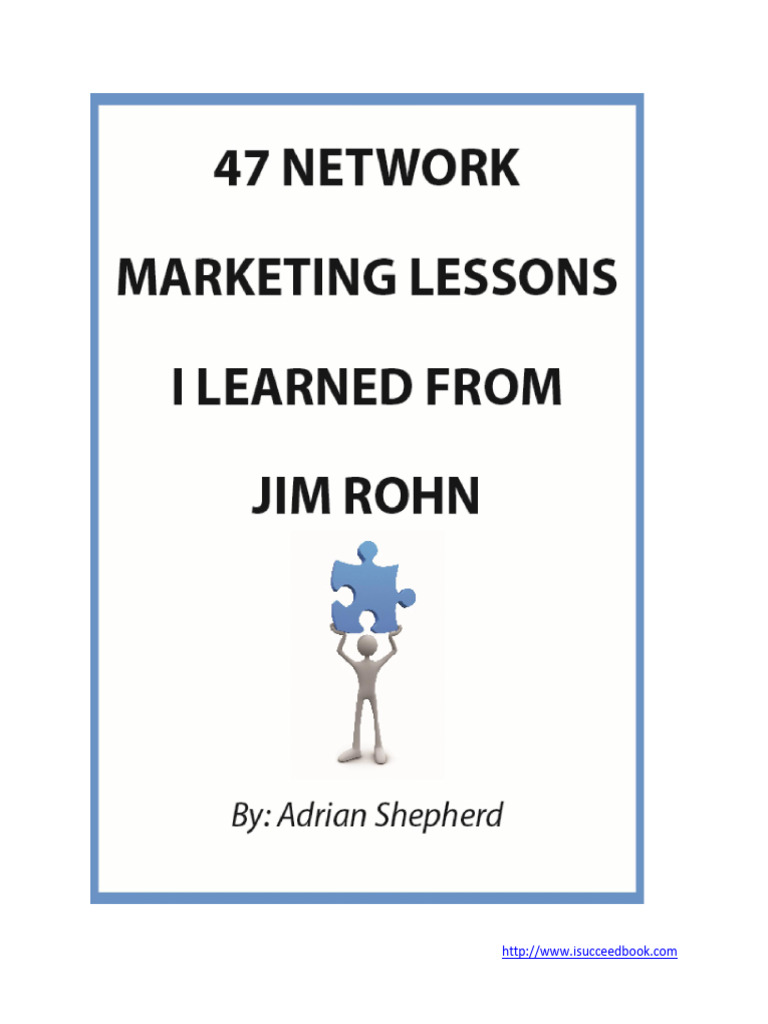 47 Network Marketing Lessons I Learned From Jim Rohn | PDF