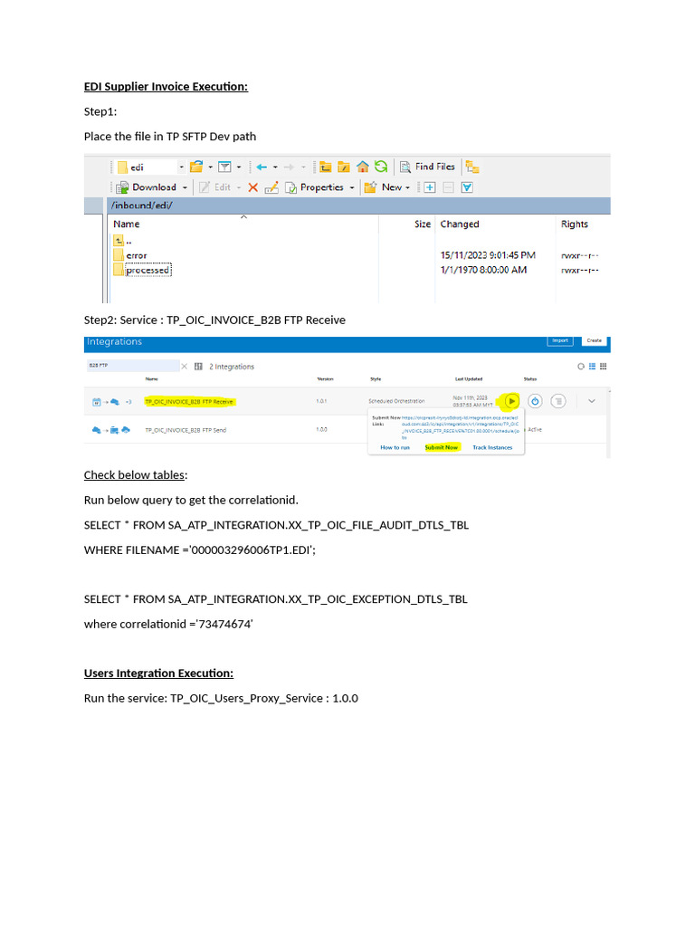 Integrations run book | PDF