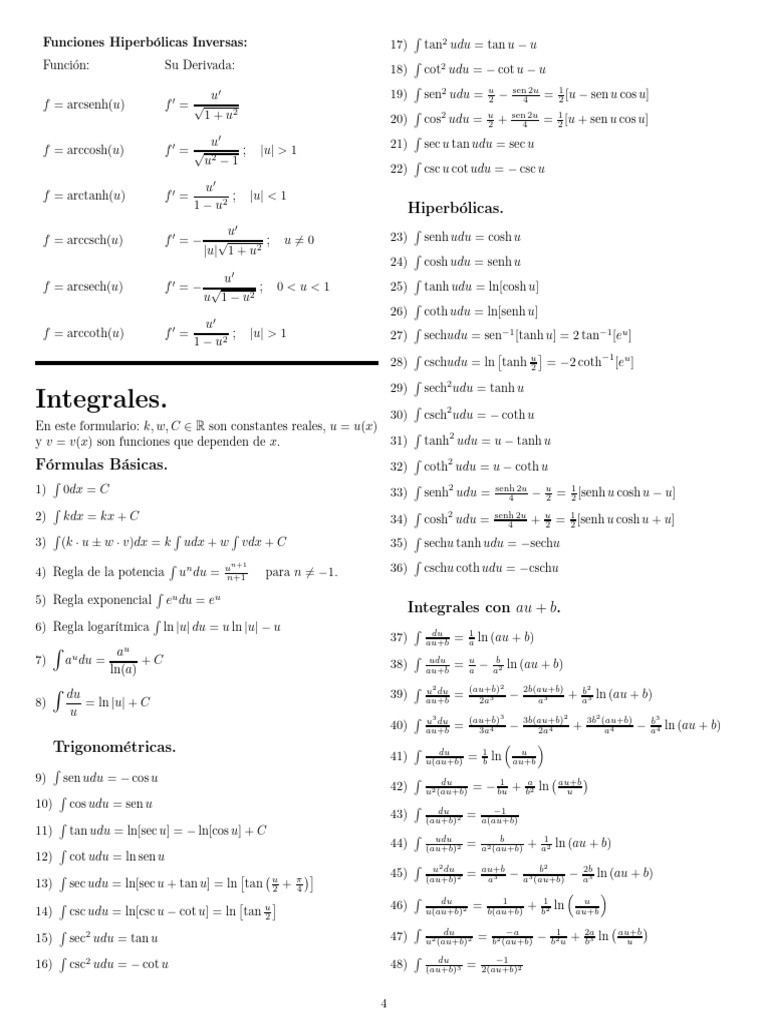 Formulario-EDO Integrales | PDF