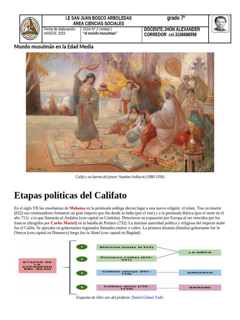 Guia 4 Unidad 2 El Mundo Musulman | PDF