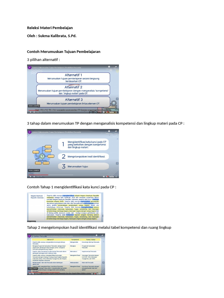 Contoh Merumuskan TP | PDF