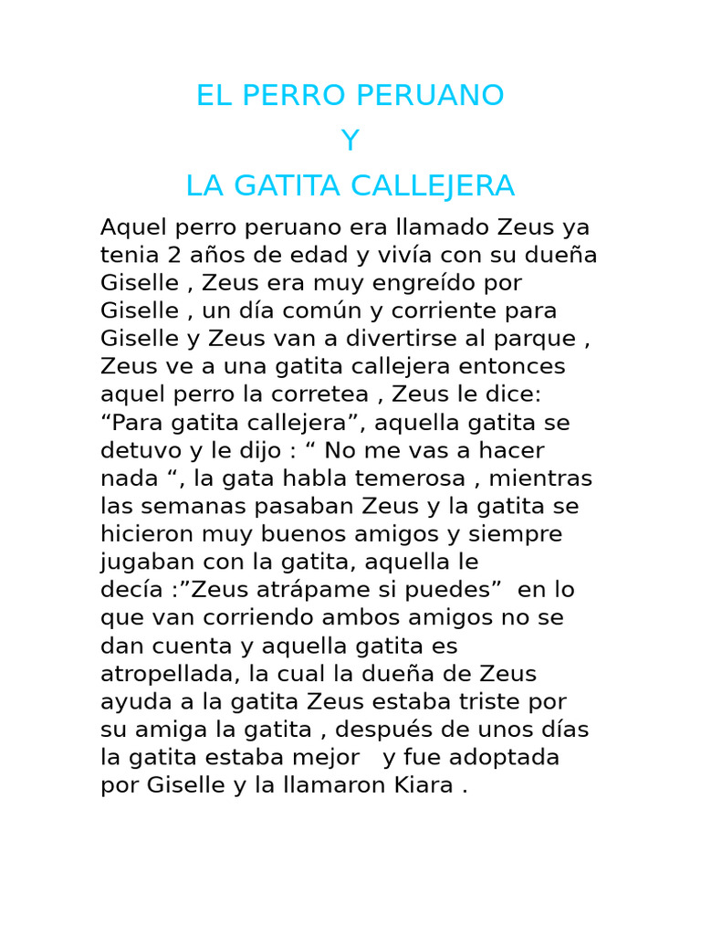 EL PERRO PERUANO | PDF