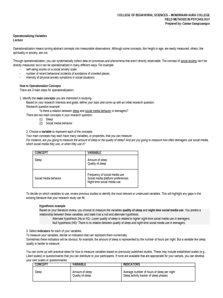 Field Methods Handout #1 | PDF