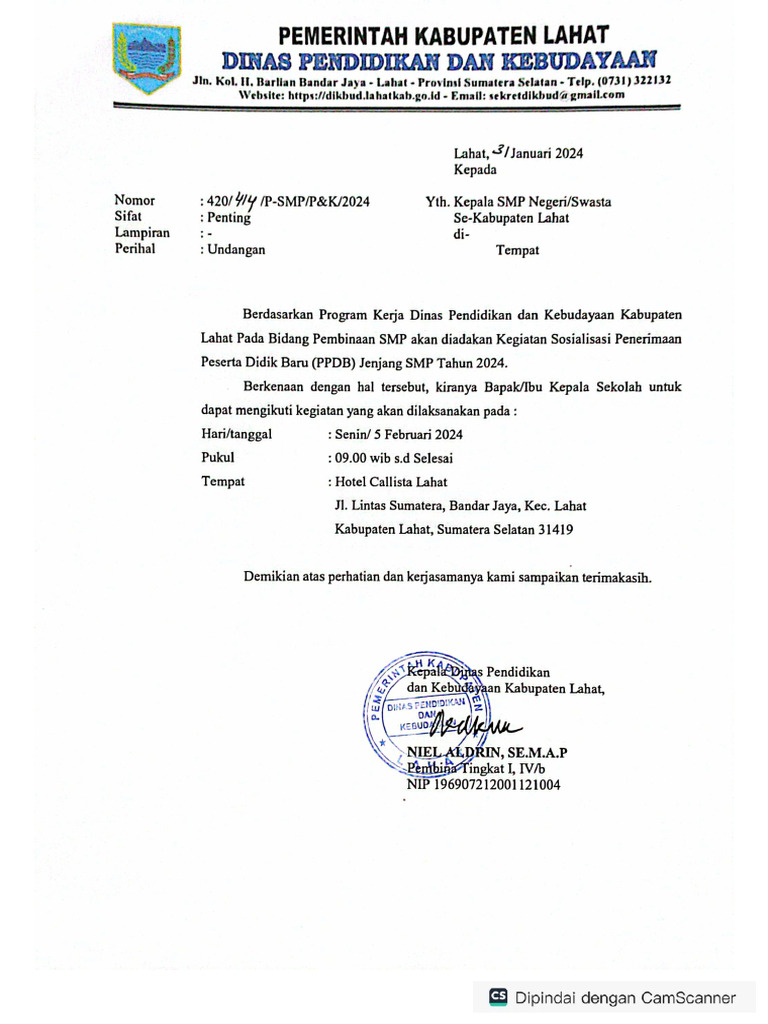 Undangan PPDB 2024-2025 | PDF