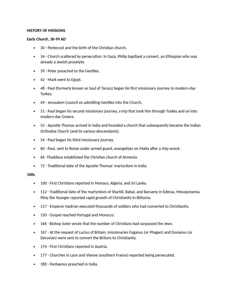 History of Missions | PDF