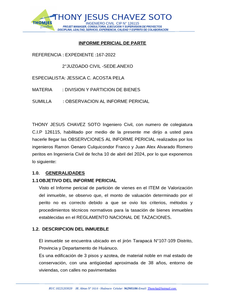 Informe Pericial | PDF