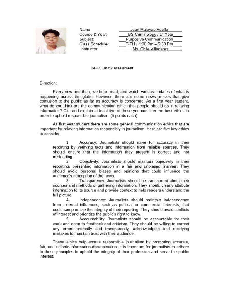 Ge-Pc Module1 Unit2 Assessment Jean Malayao Adelfa | PDF