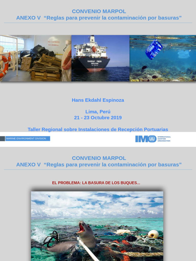 HE - MARPOL ANEXO V y Su Desarrollo Reciente | PDF