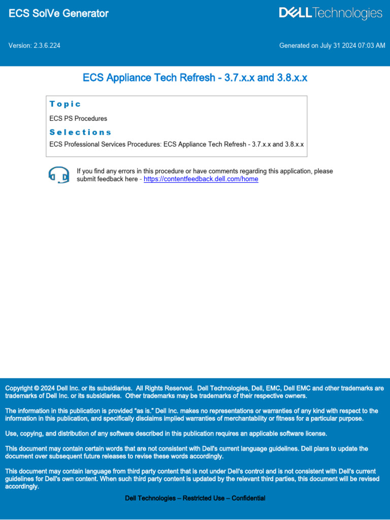 ECS - ECS PS Procedures-ECS Appliance Tech Refresh - 3.7.x.x and 3.8.x ...
