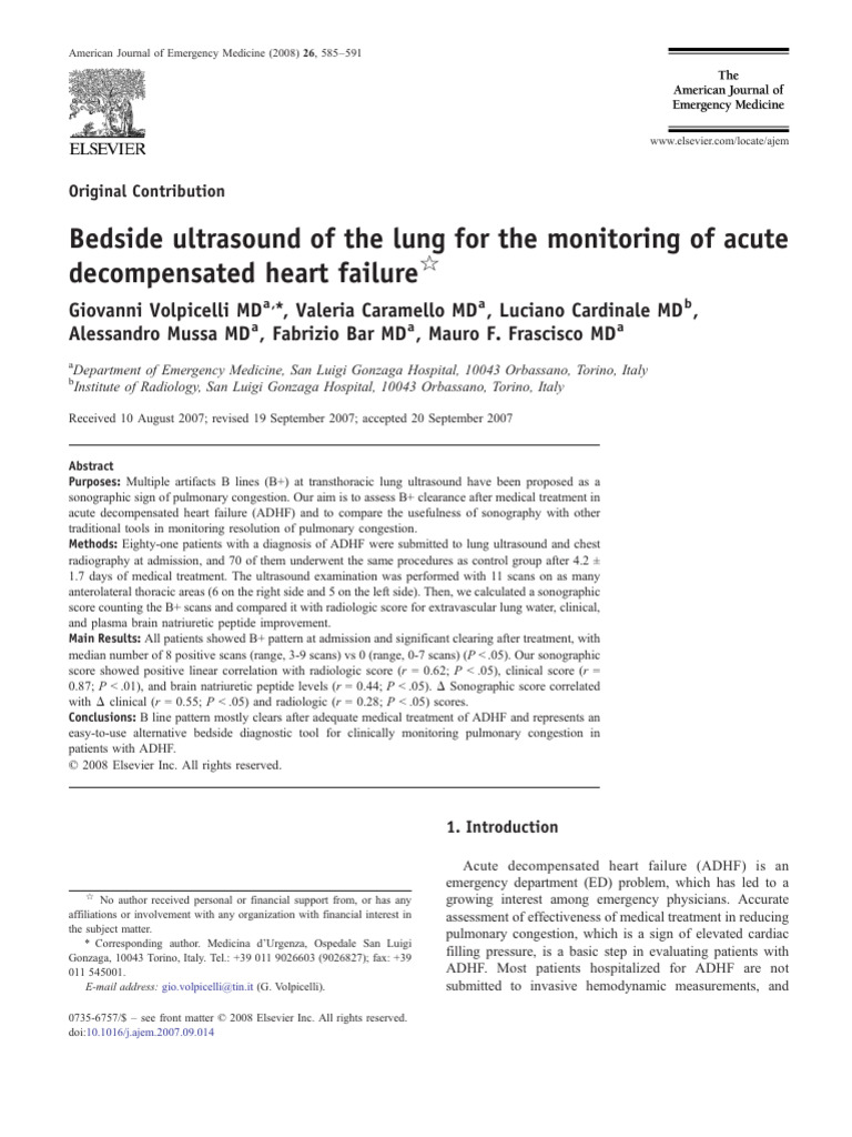 2008 Bedside Ultrasound of The Lung For The Monitoring of Acute ...