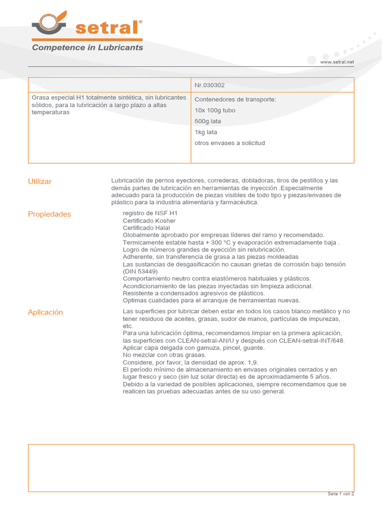 TD 030302 SYN-setral-INT 300 2020-10-27 Es | PDF