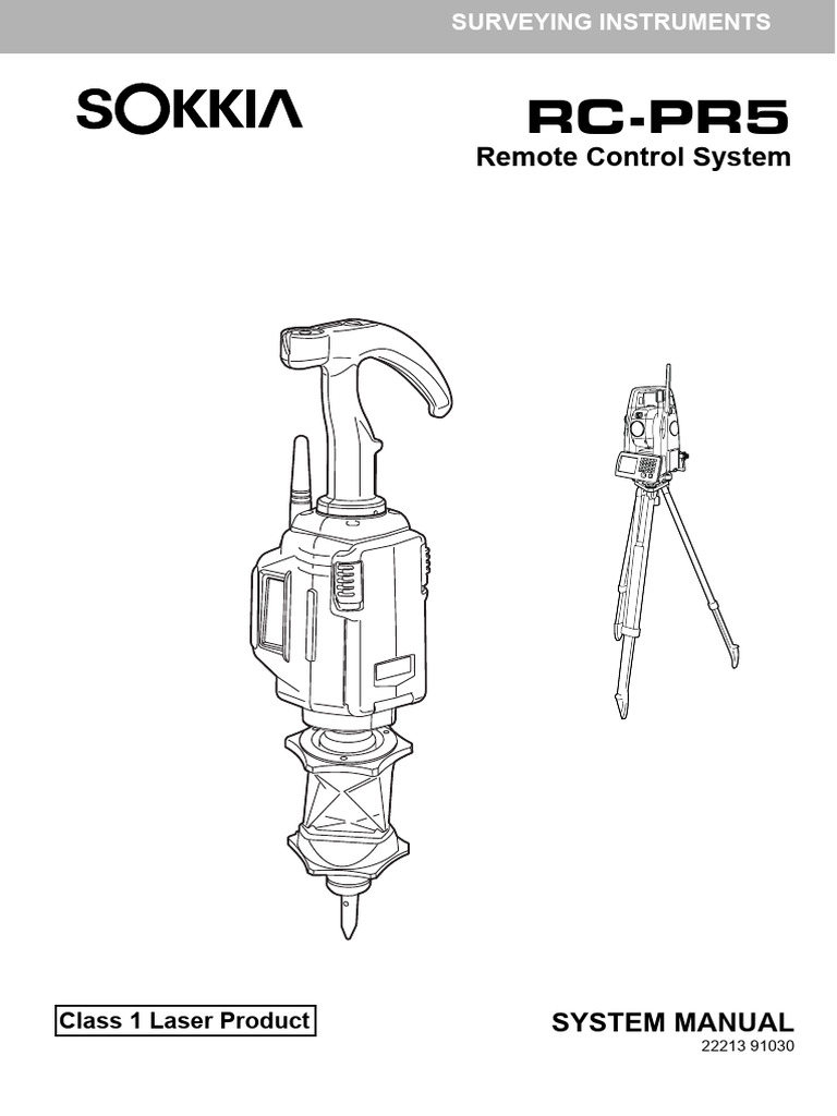 Sokkia RC-PR5 Remote Control System Manual | PDF