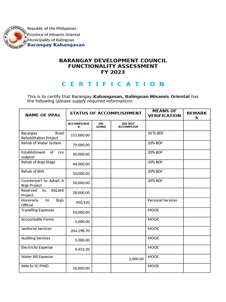 BDC Functionality Assessment | PDF