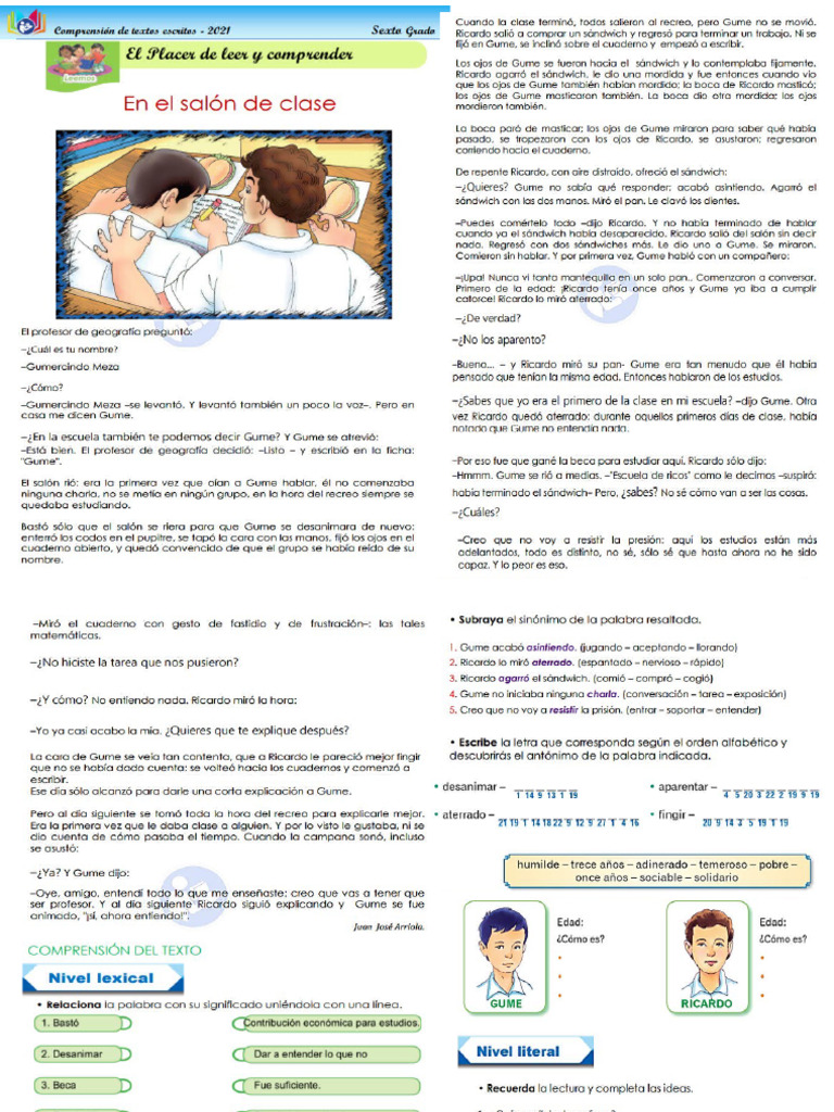 EN EL SALON DE CLASE | PDF