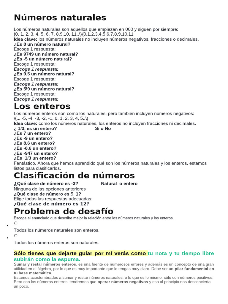 Números Naturales Pdf