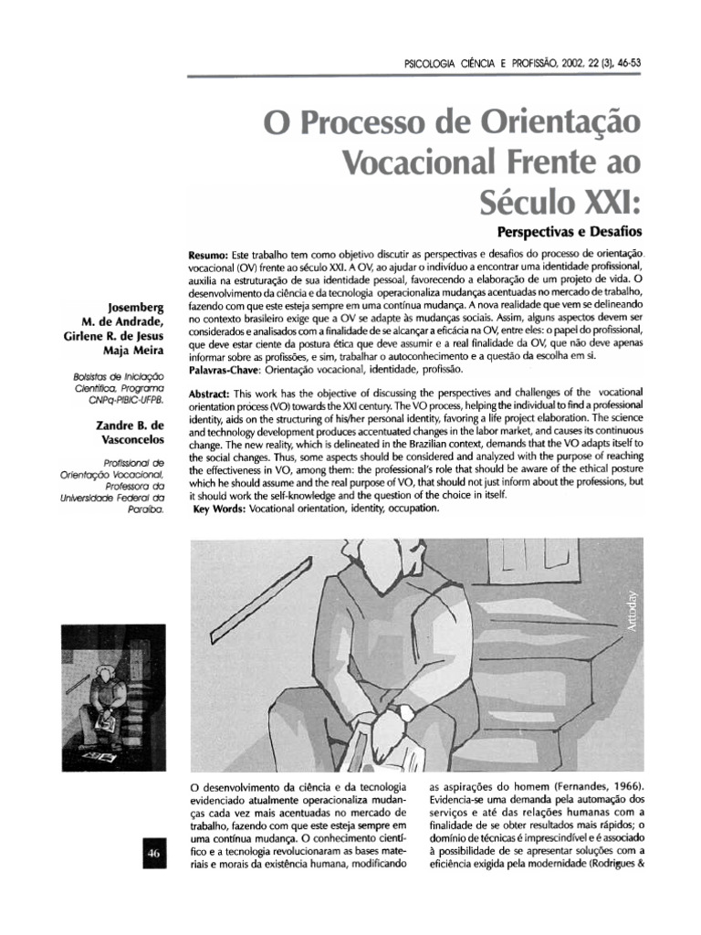 Texto 09 - O Processo de Orientação Vocacional Frente Ao Sec XXI | PDF