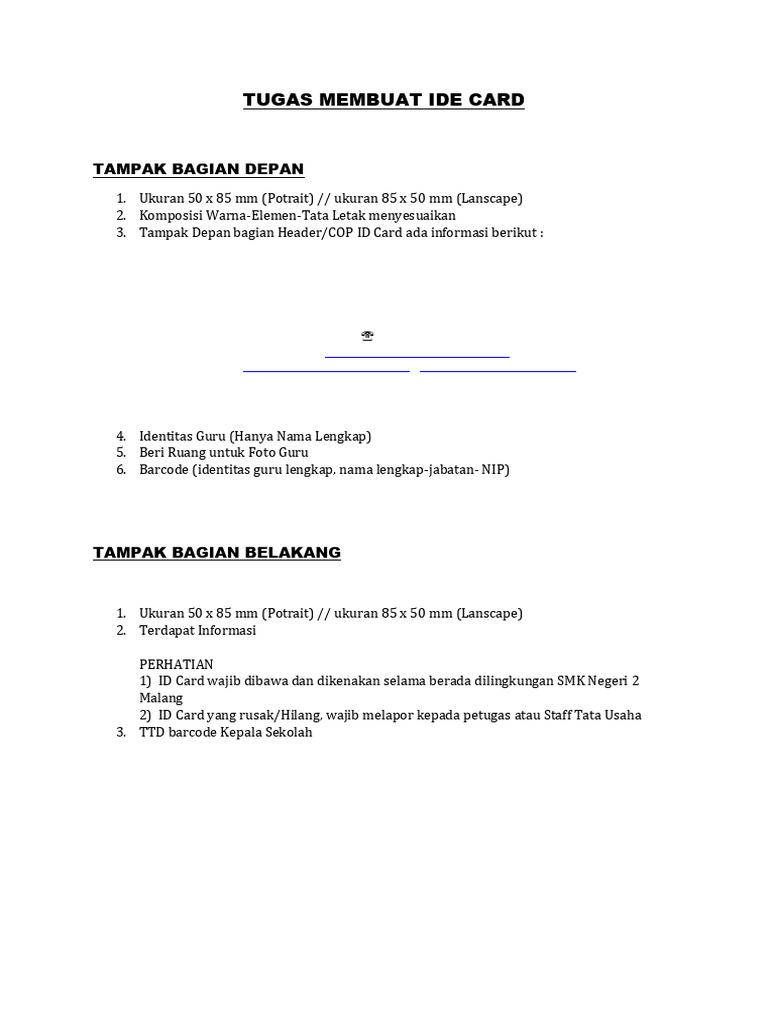 Tugas Membuat Ide Card | PDF
