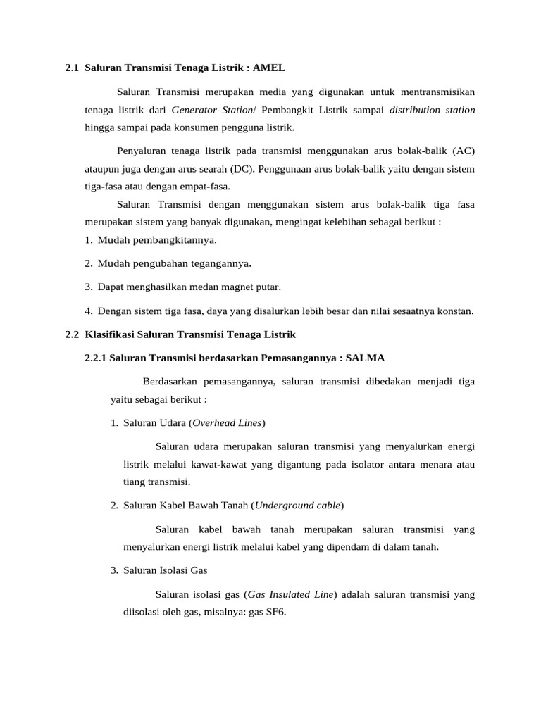 Ringkasan Makalah Saluran Transmisi | PDF