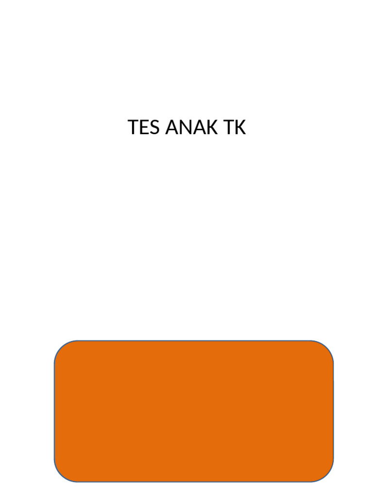 Tes Anak TK | PDF