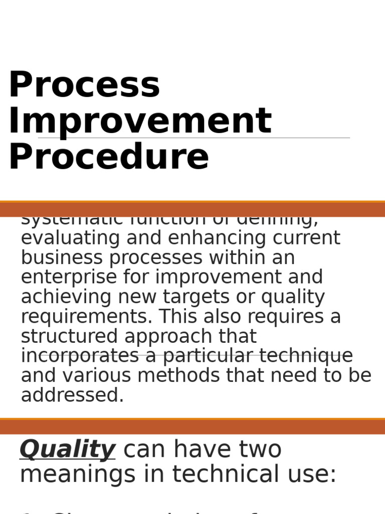 Module 5 Process Improvement Procedure TLE 9 | PDF