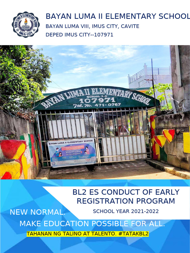 Report On The Conduct of Early Registration For SY 2021-2022 | PDF