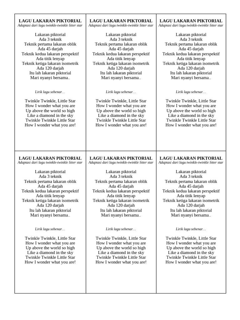 Lagu Lakaran Piktorial | PDF