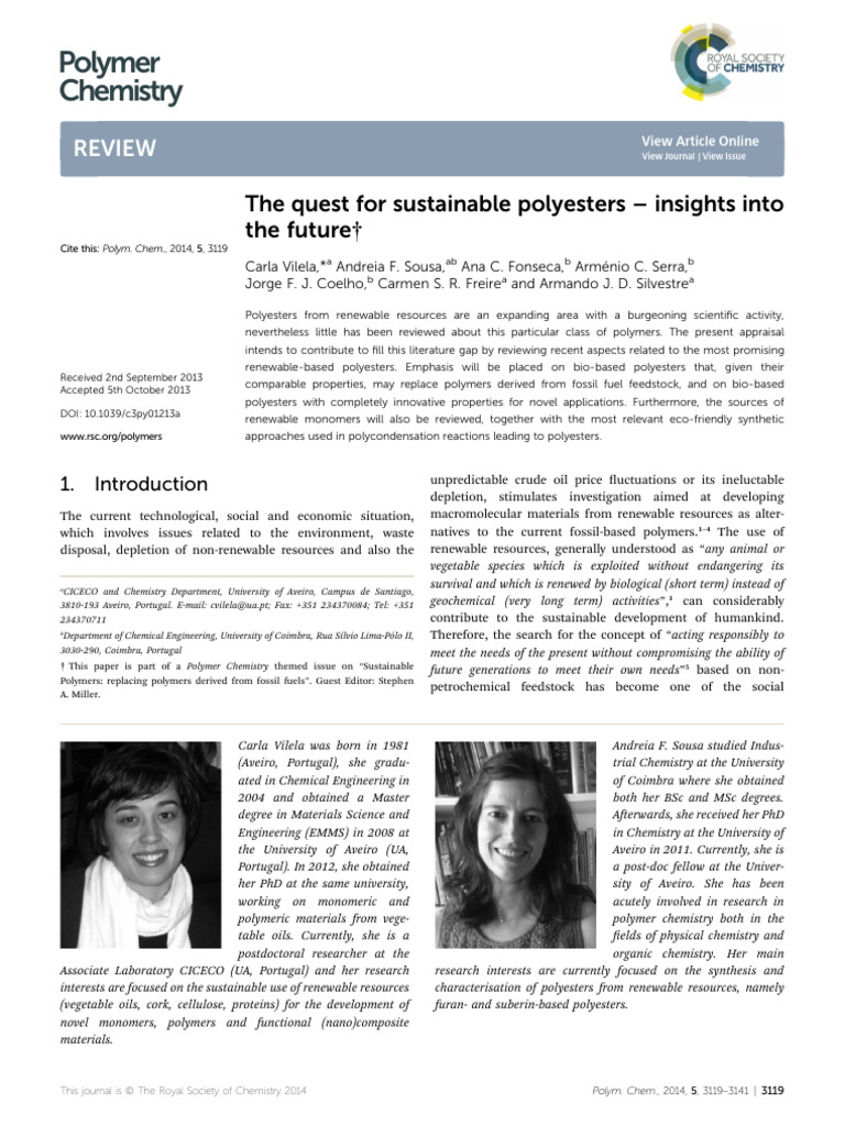 Polymer Chemistry: Review | PDF