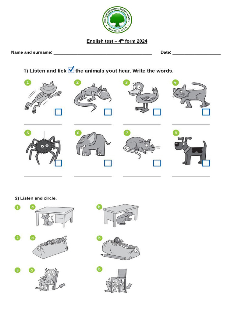 English Test 2nd Form Unit 3 Pdf