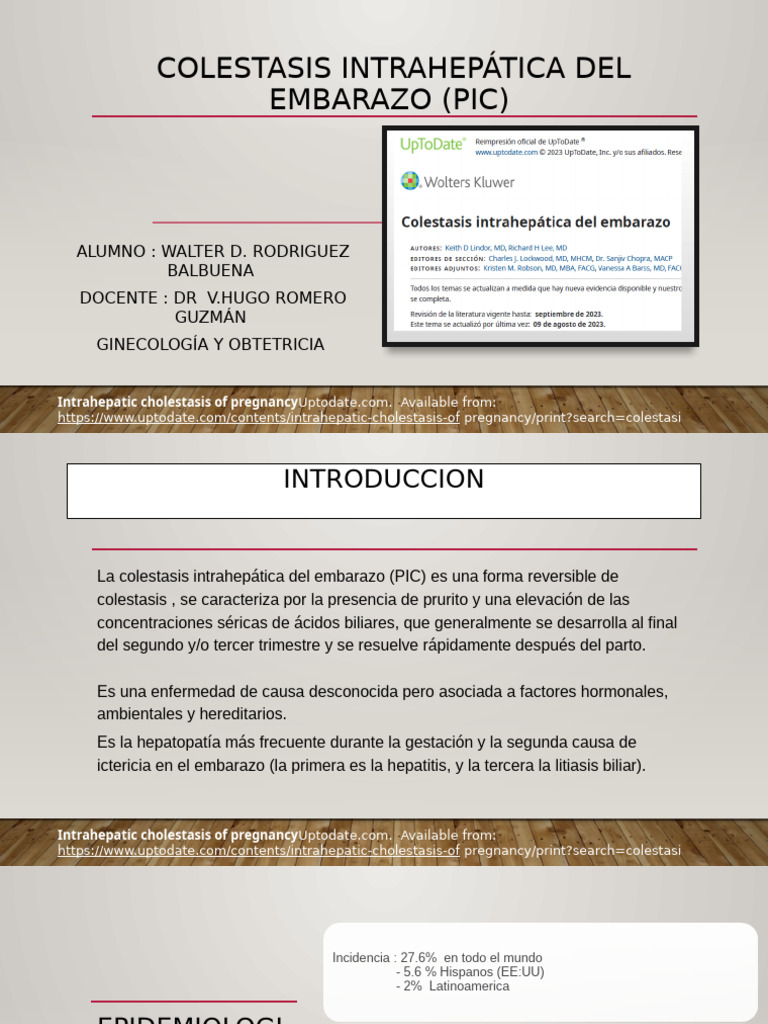Colestasis Intrahepática Del Embarazo LISTO OK | PDF
