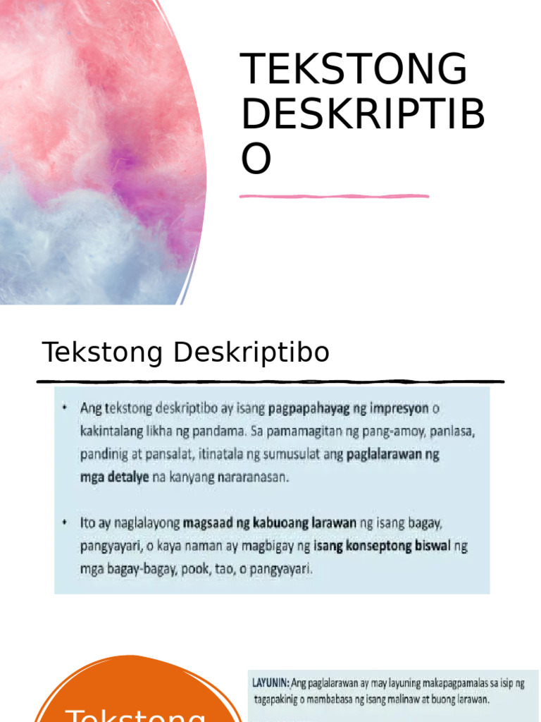 Tekstong Deskriptibo | PDF