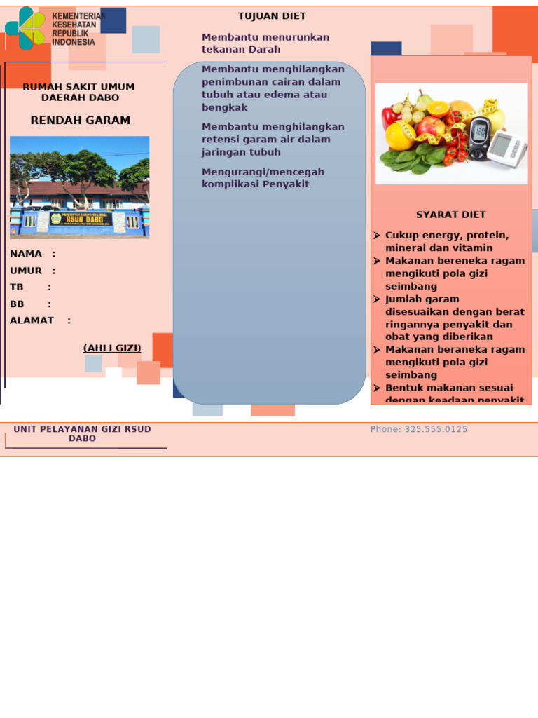 Leaflet Rendah Purin | PDF | Indonesian Cuisine