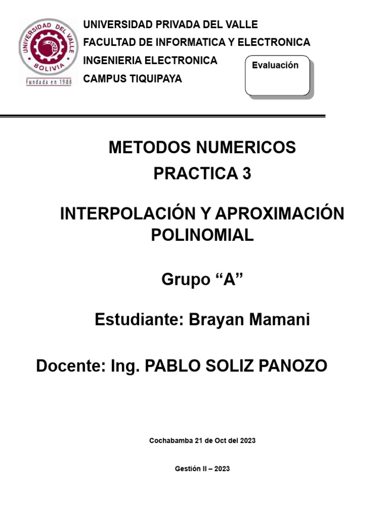 Practica 3 de Metodos Numericos | PDF