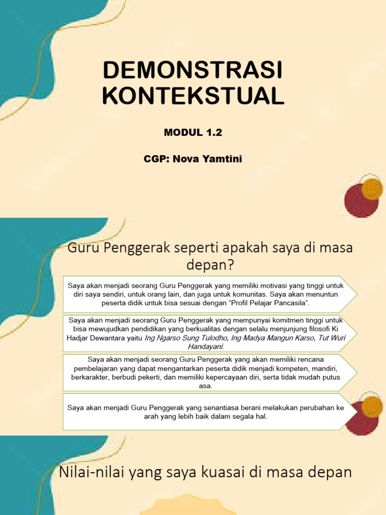 DEMONSTRASI KONTEKSTUAL Modul 1.2 | PDF