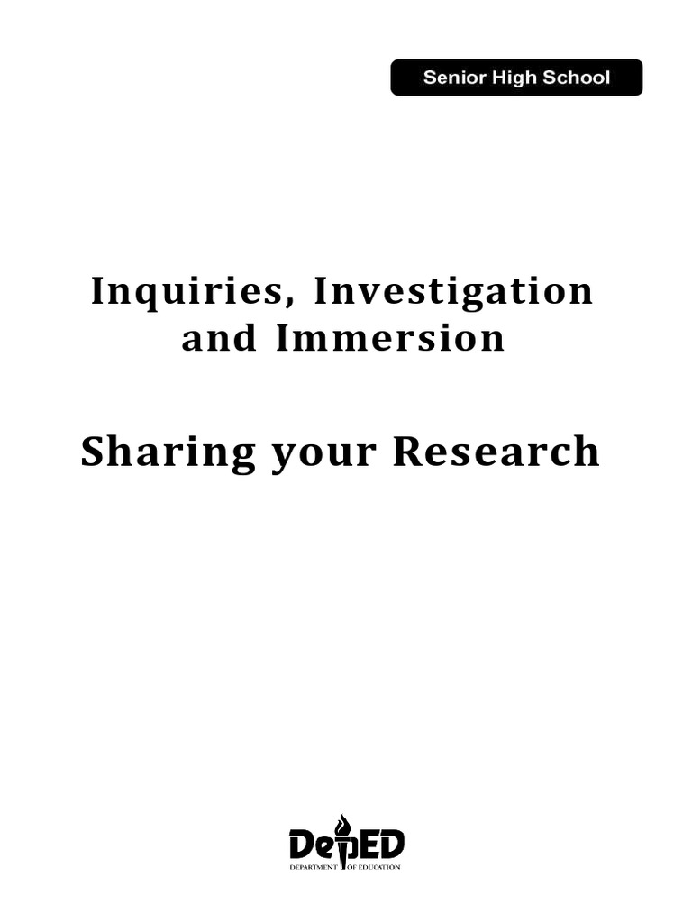 4TH Quarter Lesson 4 Sharing Your Research | PDF
