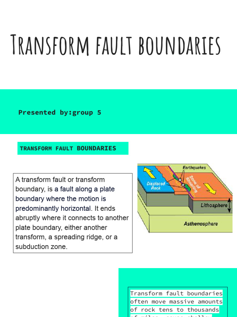 Transform Fault Boundaries | PDF