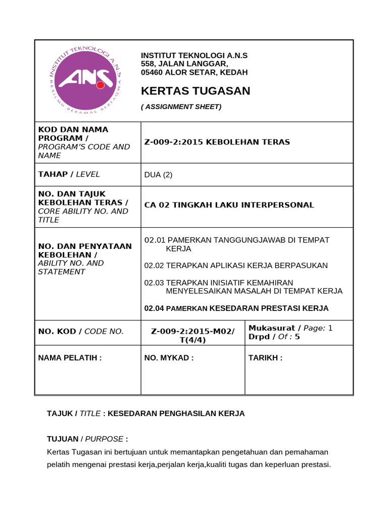 Kertas Tugasan 4 | PDF