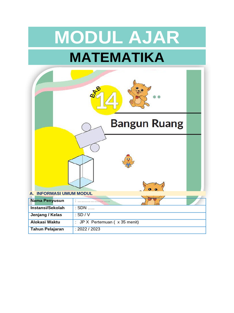 BAB 14 - MA Matematika Kls 5 | PDF