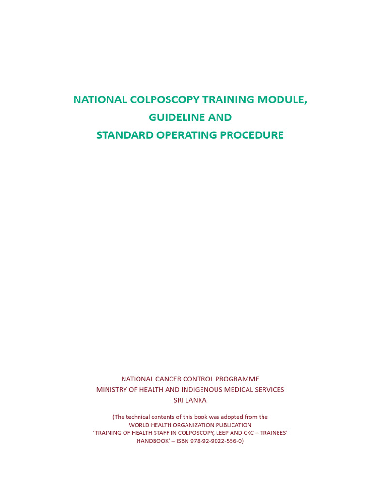 Colposcopy Training Book - Compressed | PDF