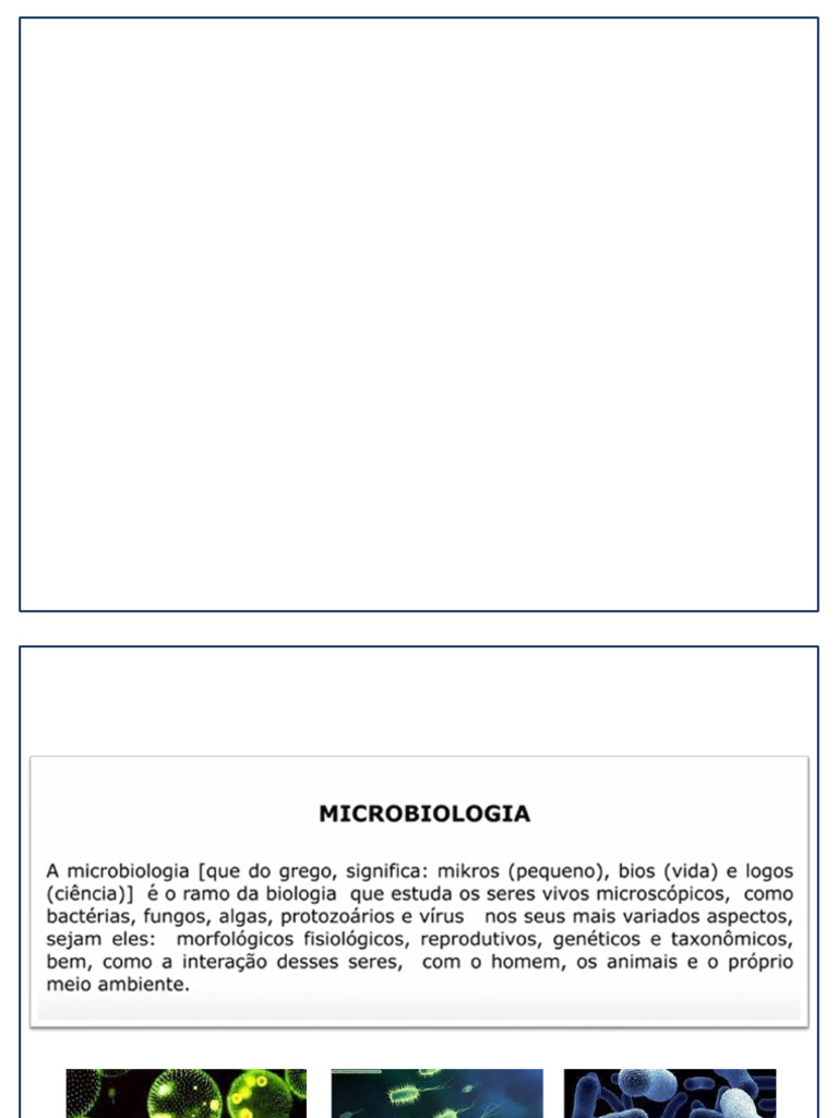 01 Introdução A Microbiologia | PDF