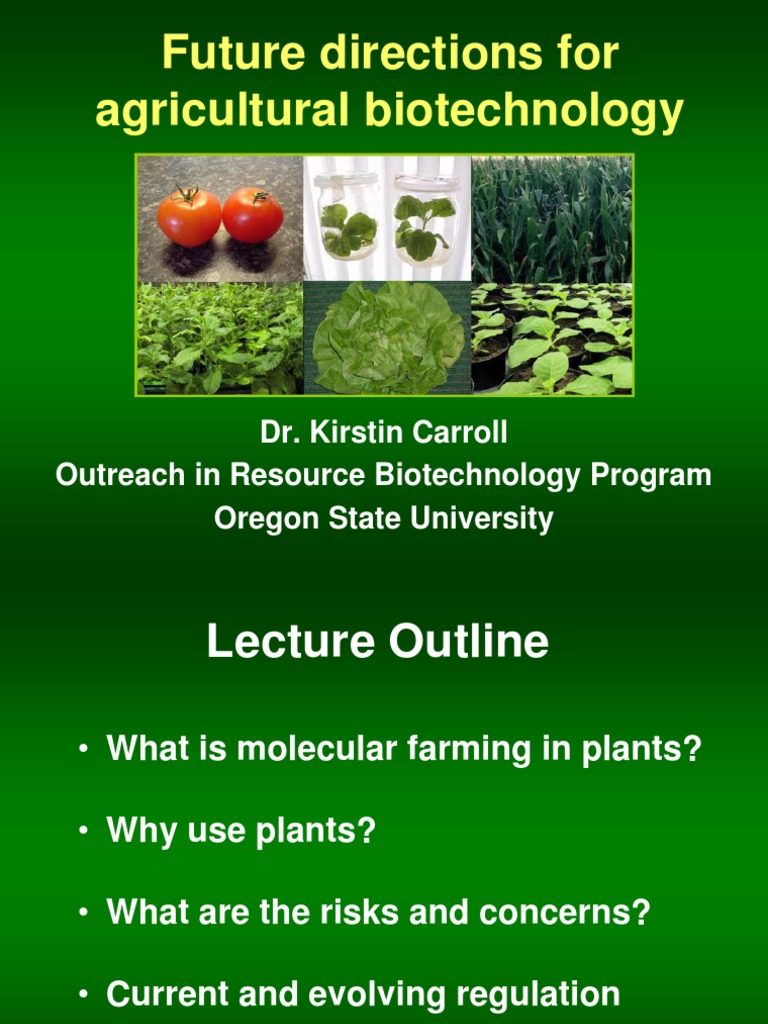 Future Direction Molecular Farming | PDF | Transgene | Biotechnology