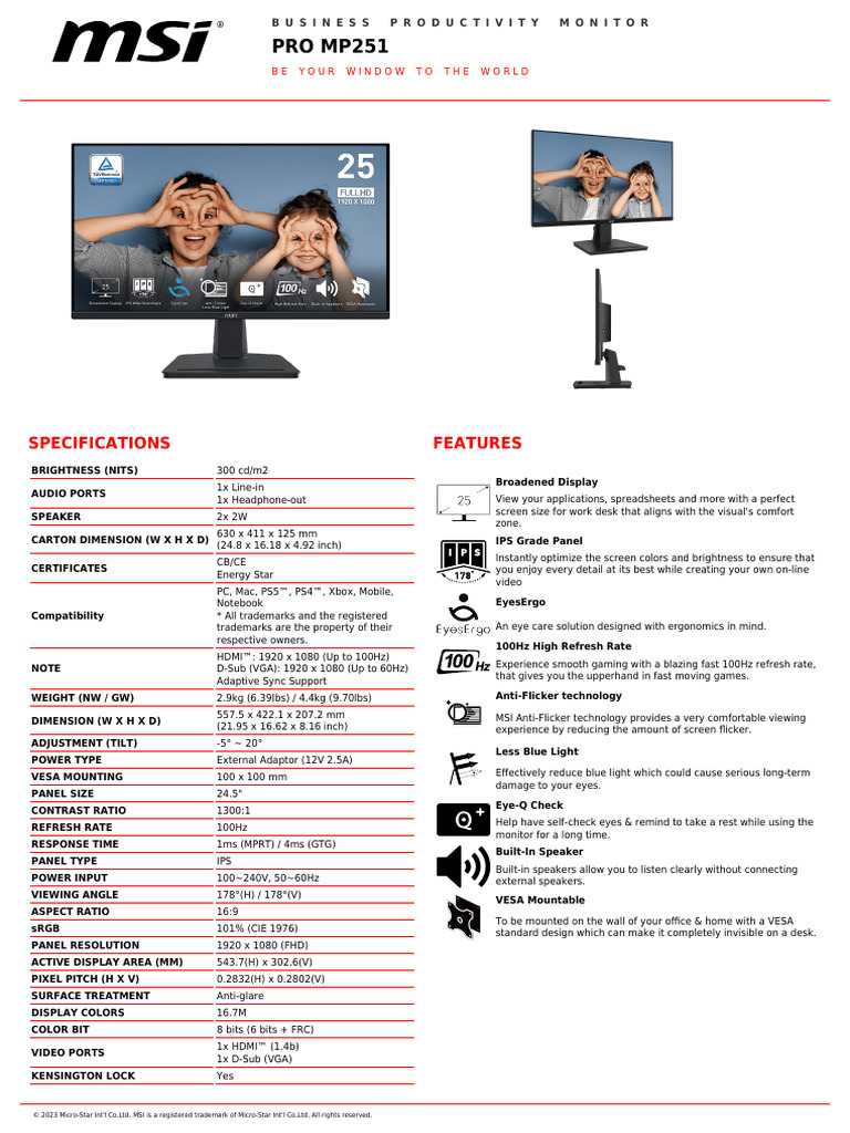 Pro MP251 | PDF