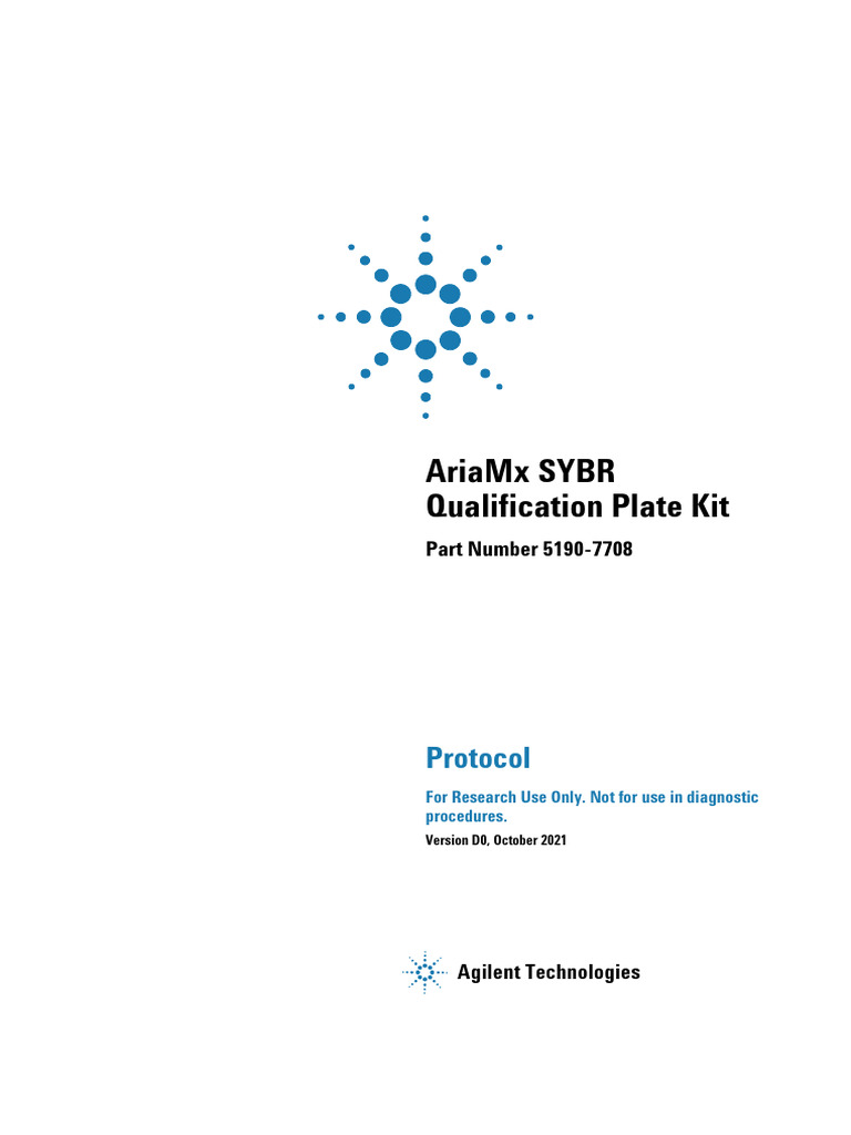 AriaMx SYBR Qualification Plate Kit | PDF