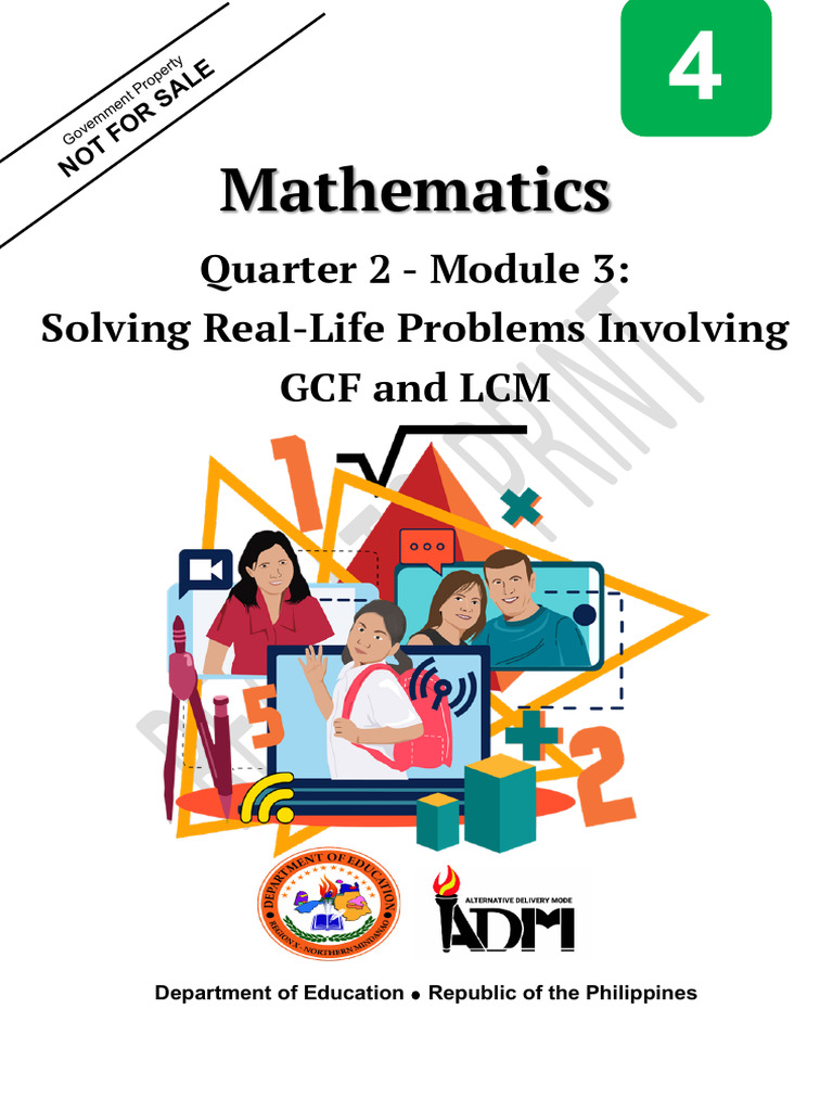Math4 q2 Mod3 Solvingreallifeproblemsinvolvinggcfandlcm v5 | PDF | Mathematics | Wellness