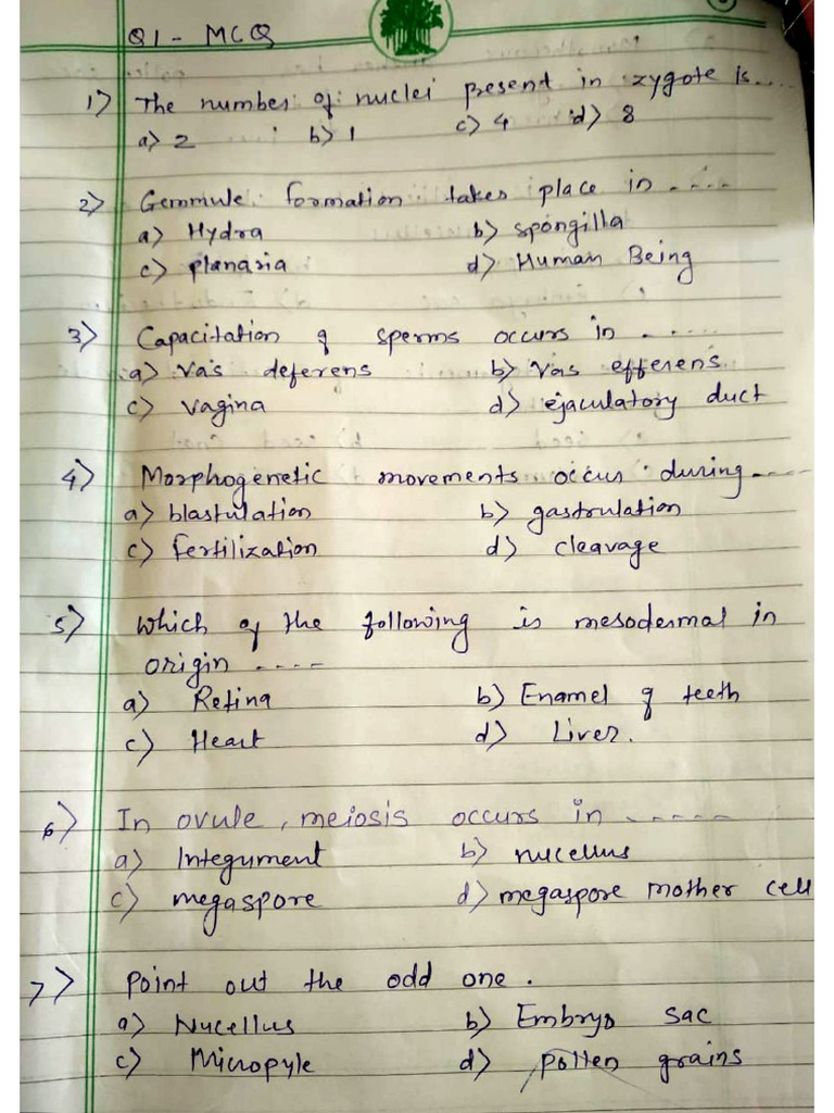 Biology Question Bank | PDF