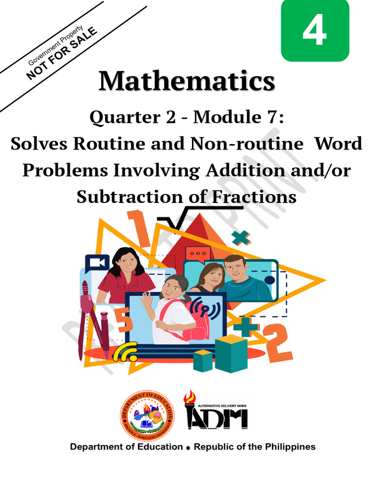 Math4 - q2 - Mod7 - Solves Routine and Non-Routine Word Problems - v5 | PDF Math4 - q2 - Mod7 - Solves Routine and Non-Routine Word Problems - v5 | PDF